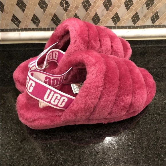 UGG | Shoes | Ugg Fluff Pink Slides | Poshmark